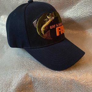 Accessories | Life Is Simple Eat And Sleep Fish Navy Blue Baseball Hat ...